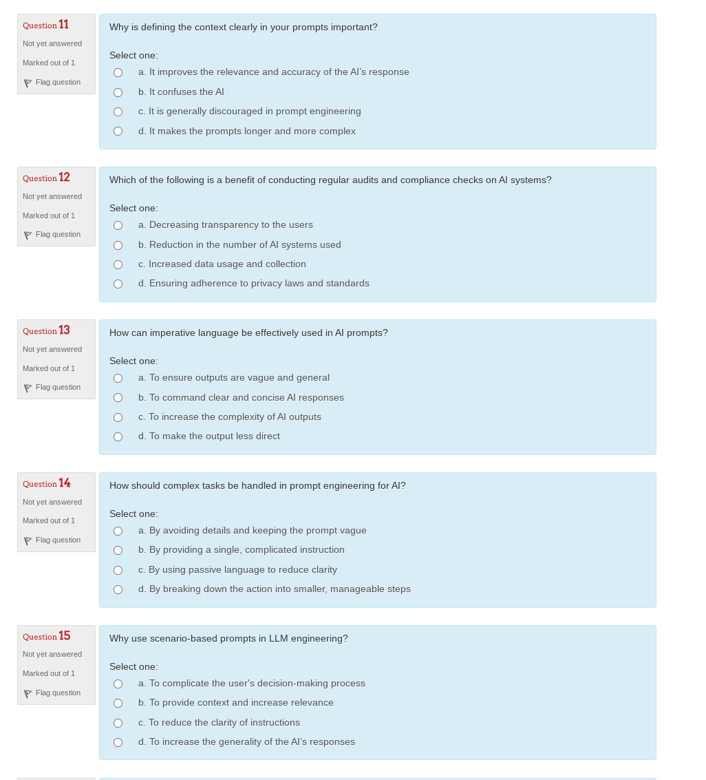 Question 11 Why is defining the context | StudyX