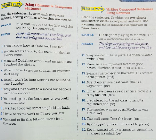 Read the sentences. Rewrite each compound | StudyX