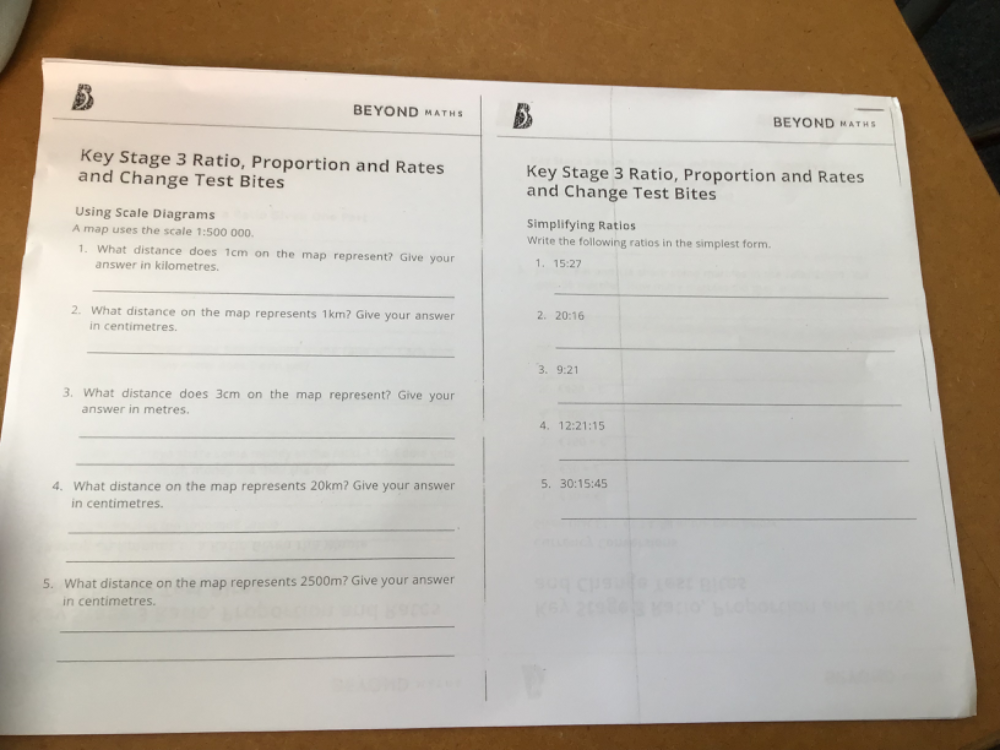Key Stage 3 Ratio, Proportion and Rates and | StudyX