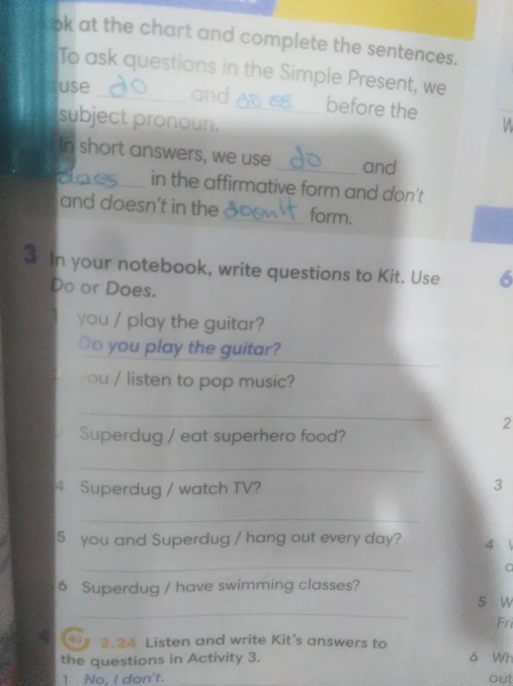 3 In your notebook, write questions to Kit. | StudyX