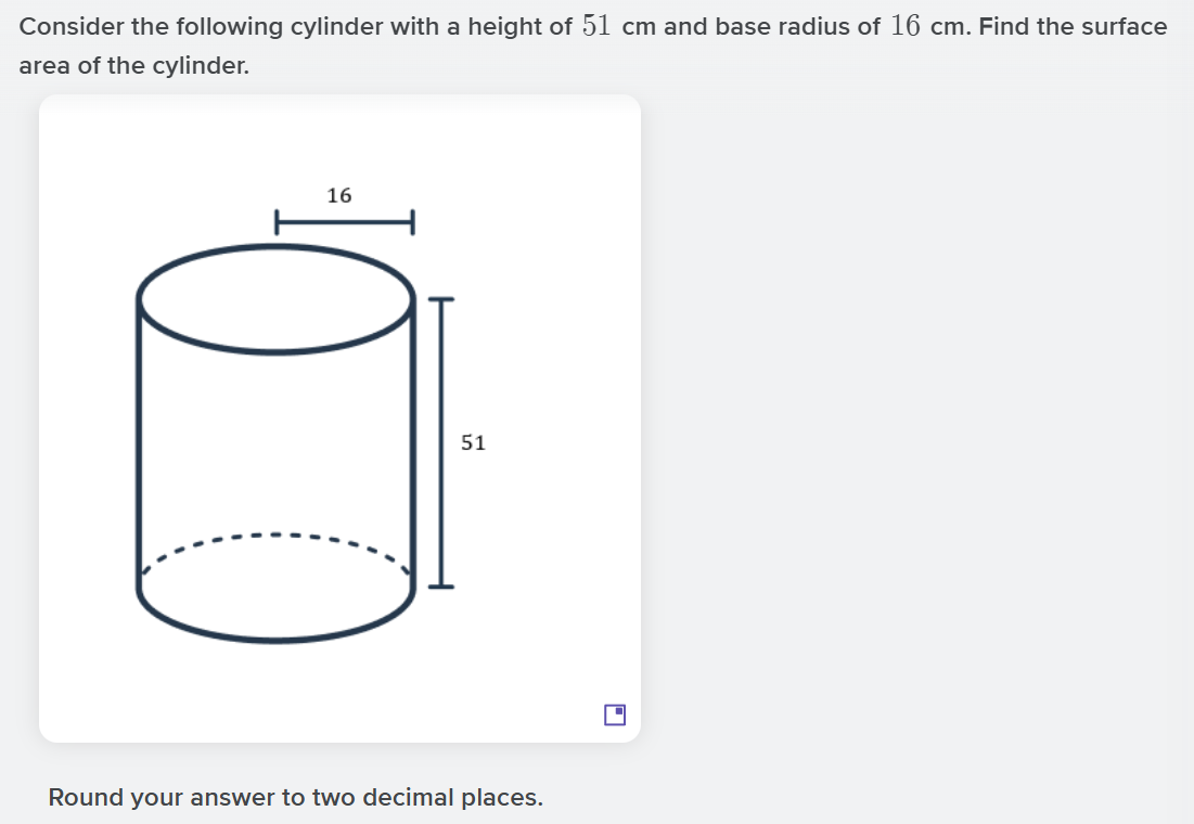 Consider the following cylinder with a | StudyX