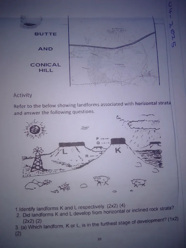 Refer to the below showing landforms | StudyX