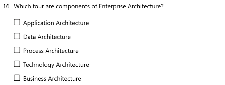 16. Which four are components of Enterprise | StudyX