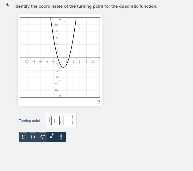 Identify the coordinates of the turning | StudyX