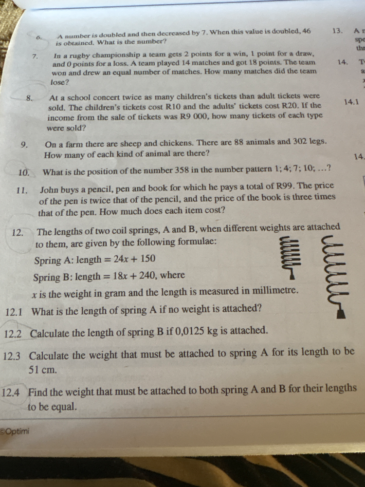 12. The lengths of two coil springs, A and | StudyX
