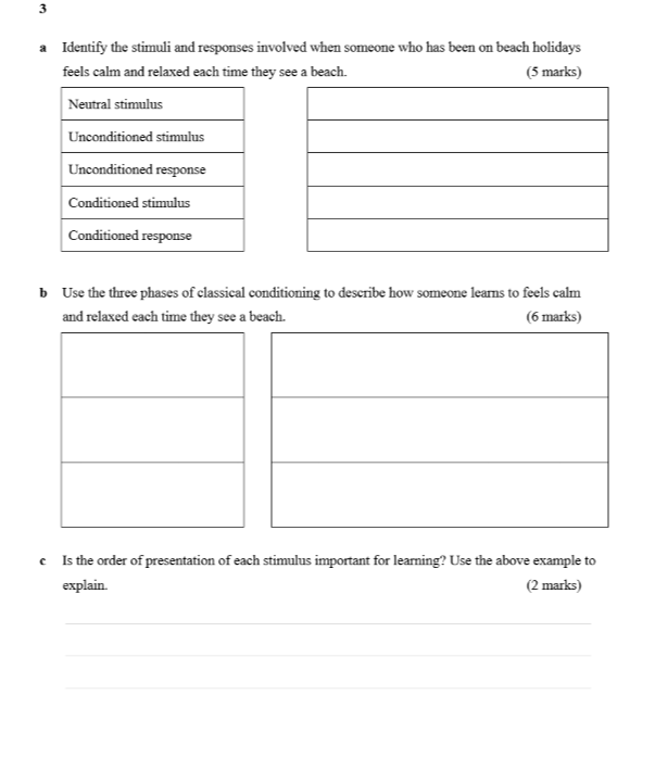 a Identify the stimuli and responses | StudyX