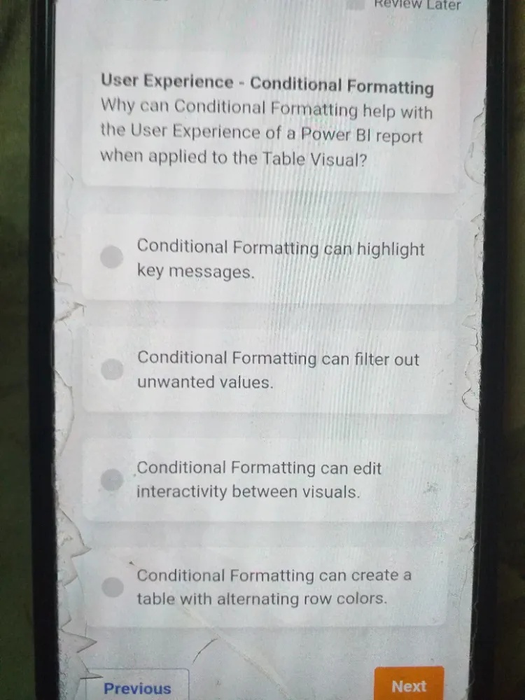 Why can Conditional Formatting help with the | StudyX