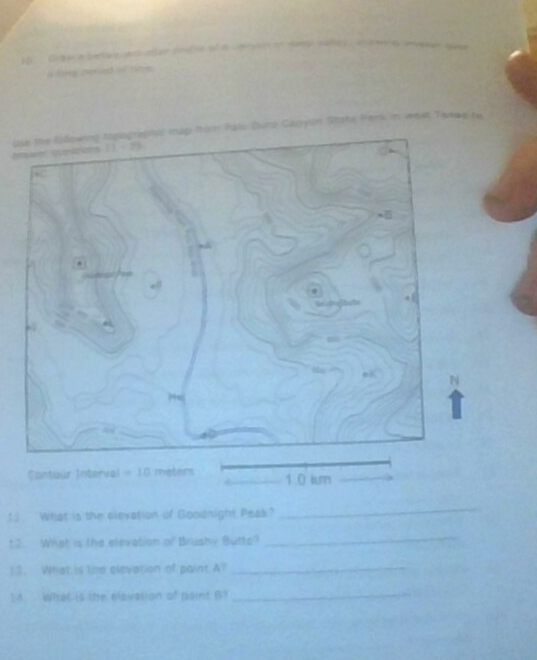 Use the following topographic map from Palm | StudyX
