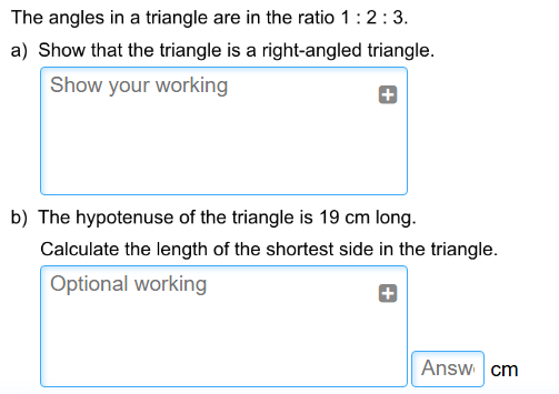 The angles in a triangle are in the ratio | StudyX