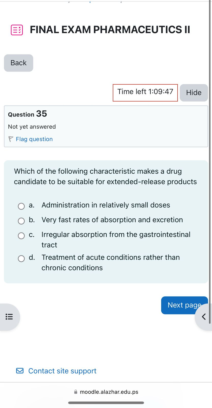 Which of the following characteristic makes | StudyX