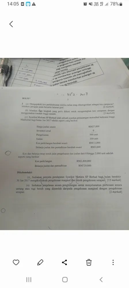 2 (a) Mengapakah kos perkhidmatan telefon | StudyX