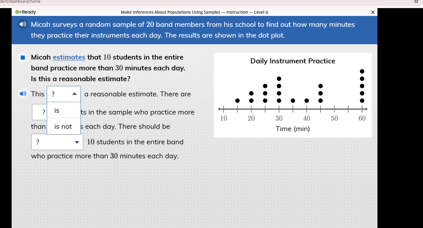 Micah surveys a random sample of 20 band | StudyX