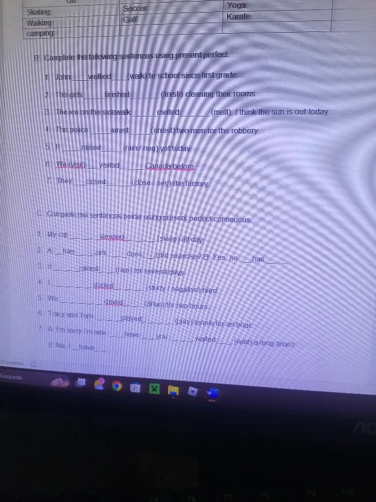 B. Complete the following sentences using | StudyX