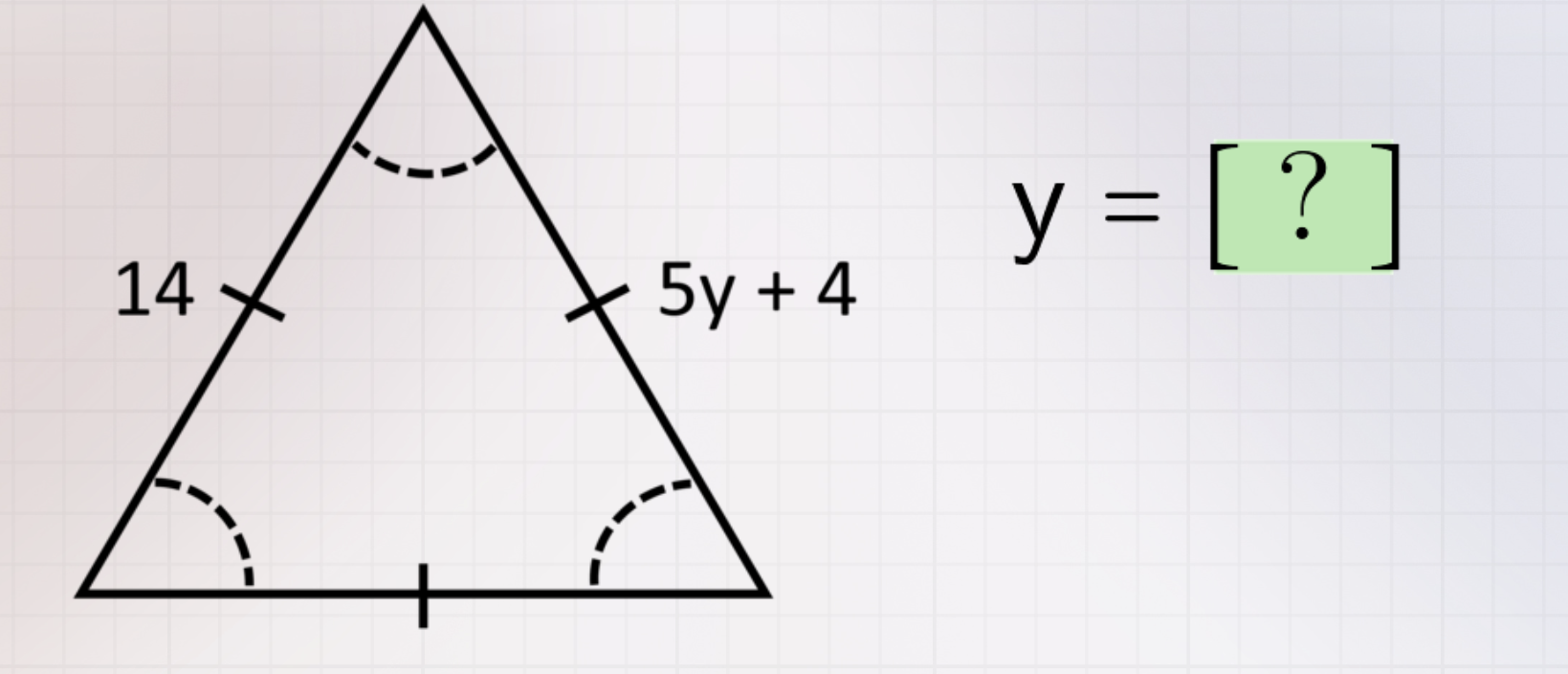 Given the triangle with sides labeled as 14 | StudyX