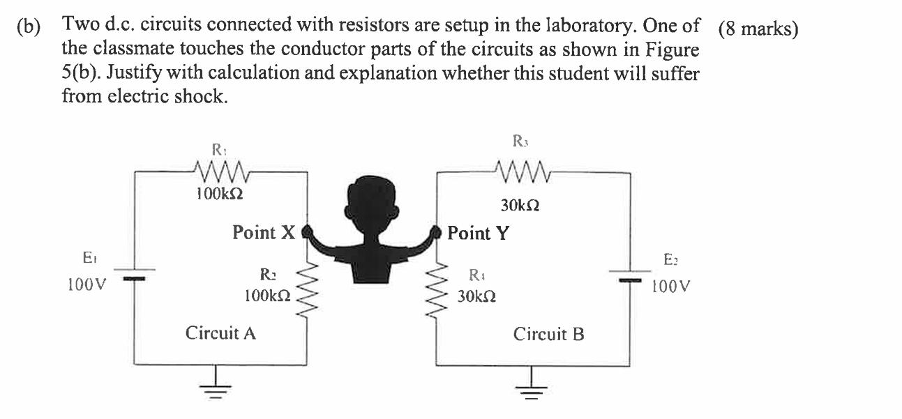 (b) Two d.c. circuits connected with | StudyX