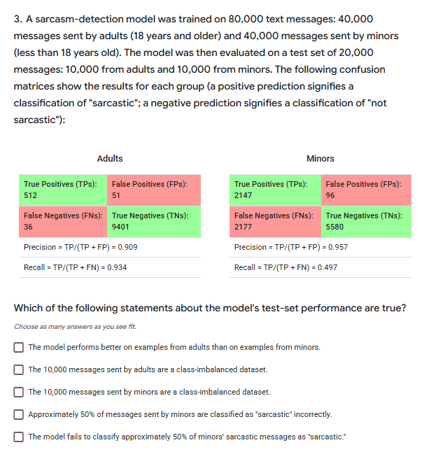 3. A sarcasm-detection model was trained on | StudyX