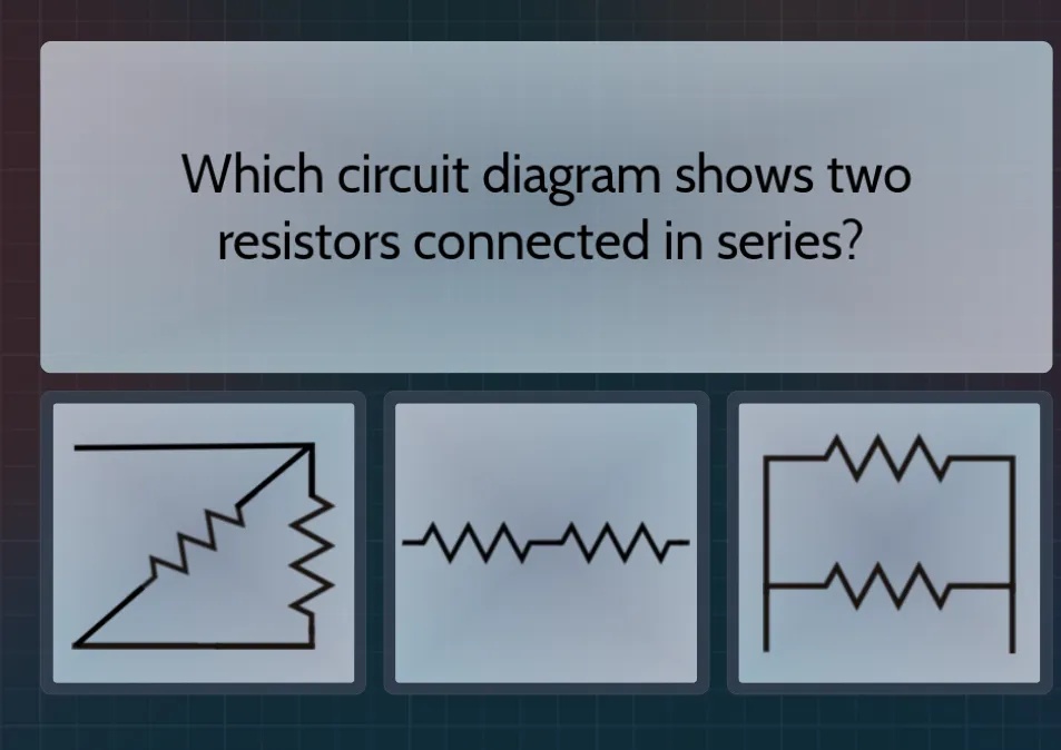 Which circuit diagram shows two resistors | StudyX
