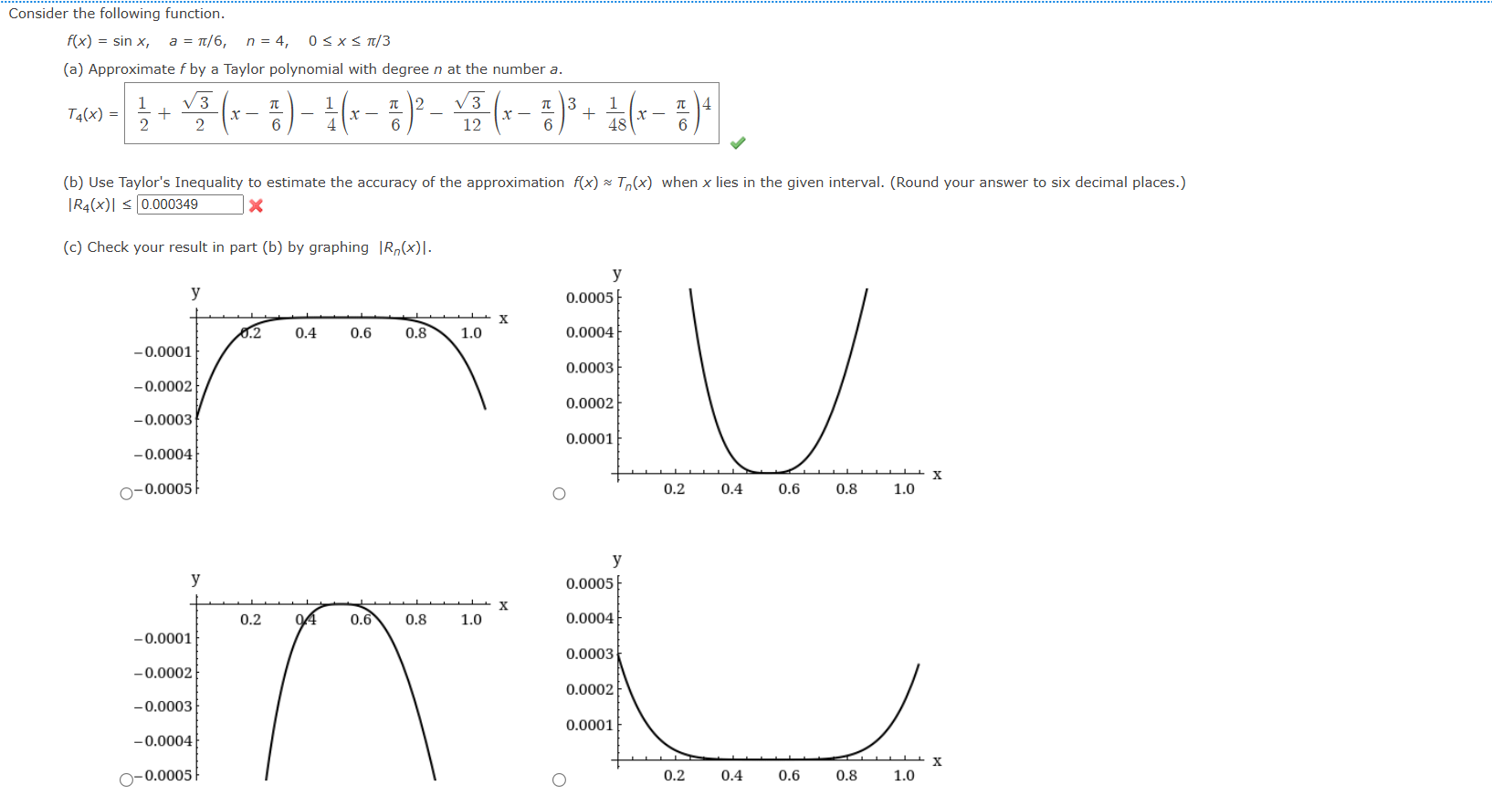 (a) Approximate f by a Taylor polynomial | StudyX
