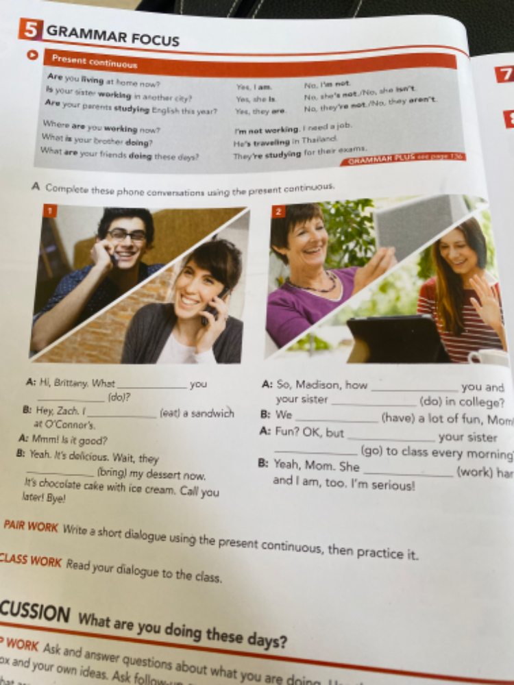 A Complete these phone conversations using | StudyX