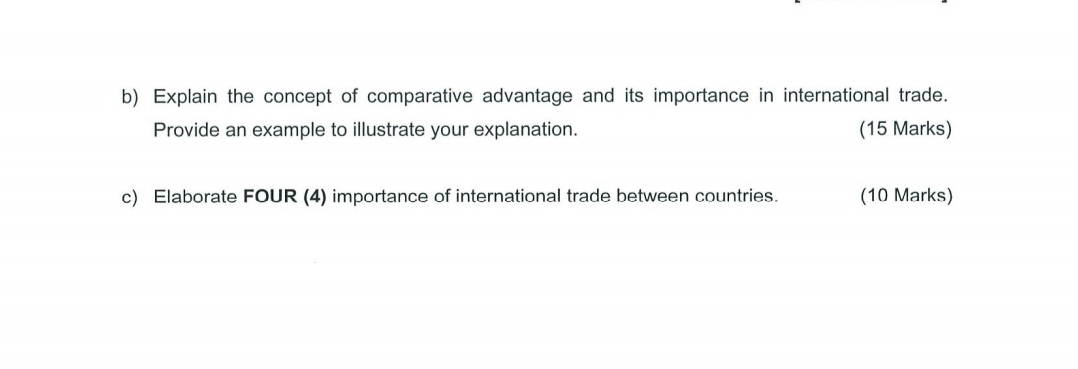b) Explain the concept of comparative | StudyX