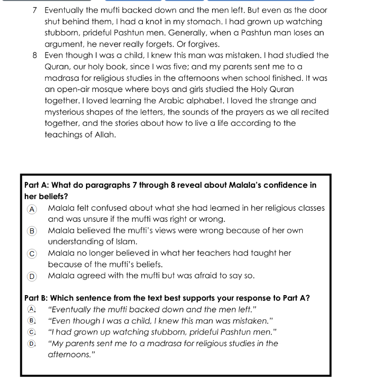 Part A: What do paragraphs 7 through 8 | StudyX