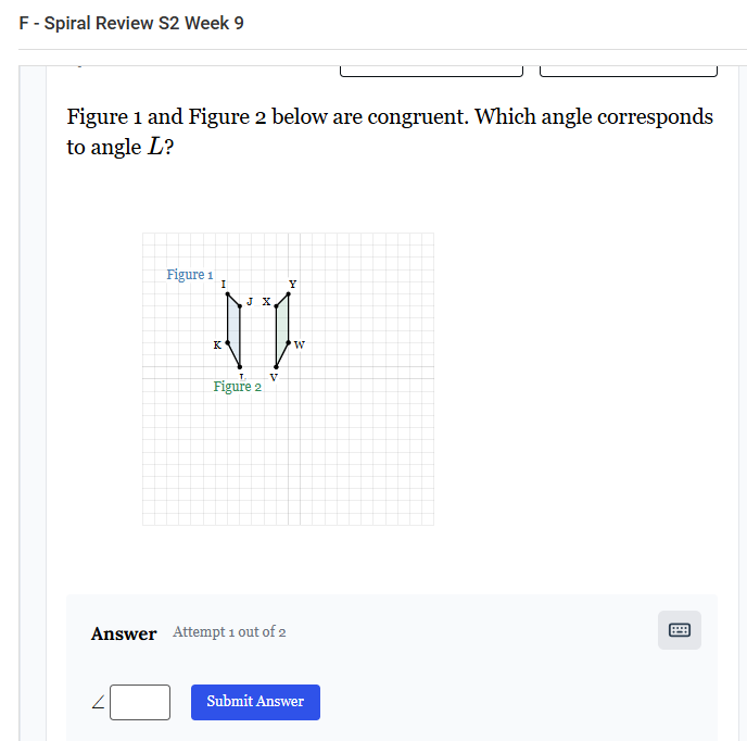 Figure 1 and Figure 2 below are congruent. | StudyX