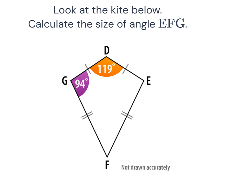 Look at the kite below. Calculate the size | StudyX
