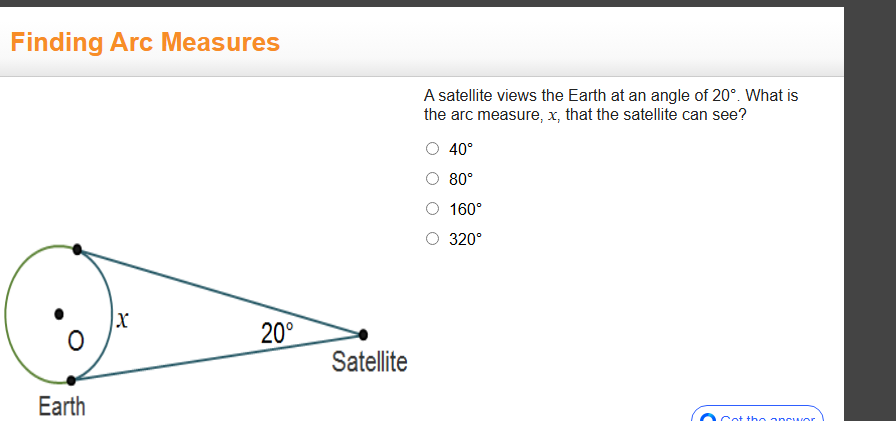 A satellite views the Earth at an angle of