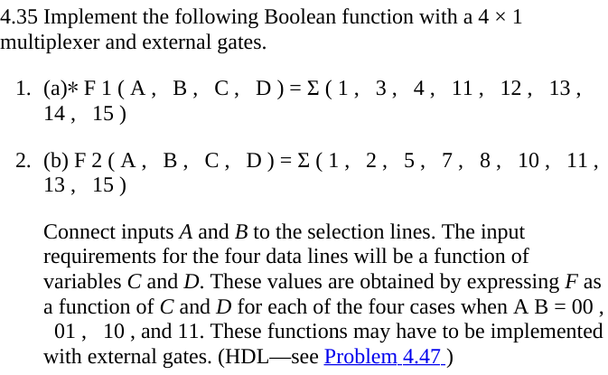 4.35 Implement the following Boolean | StudyX