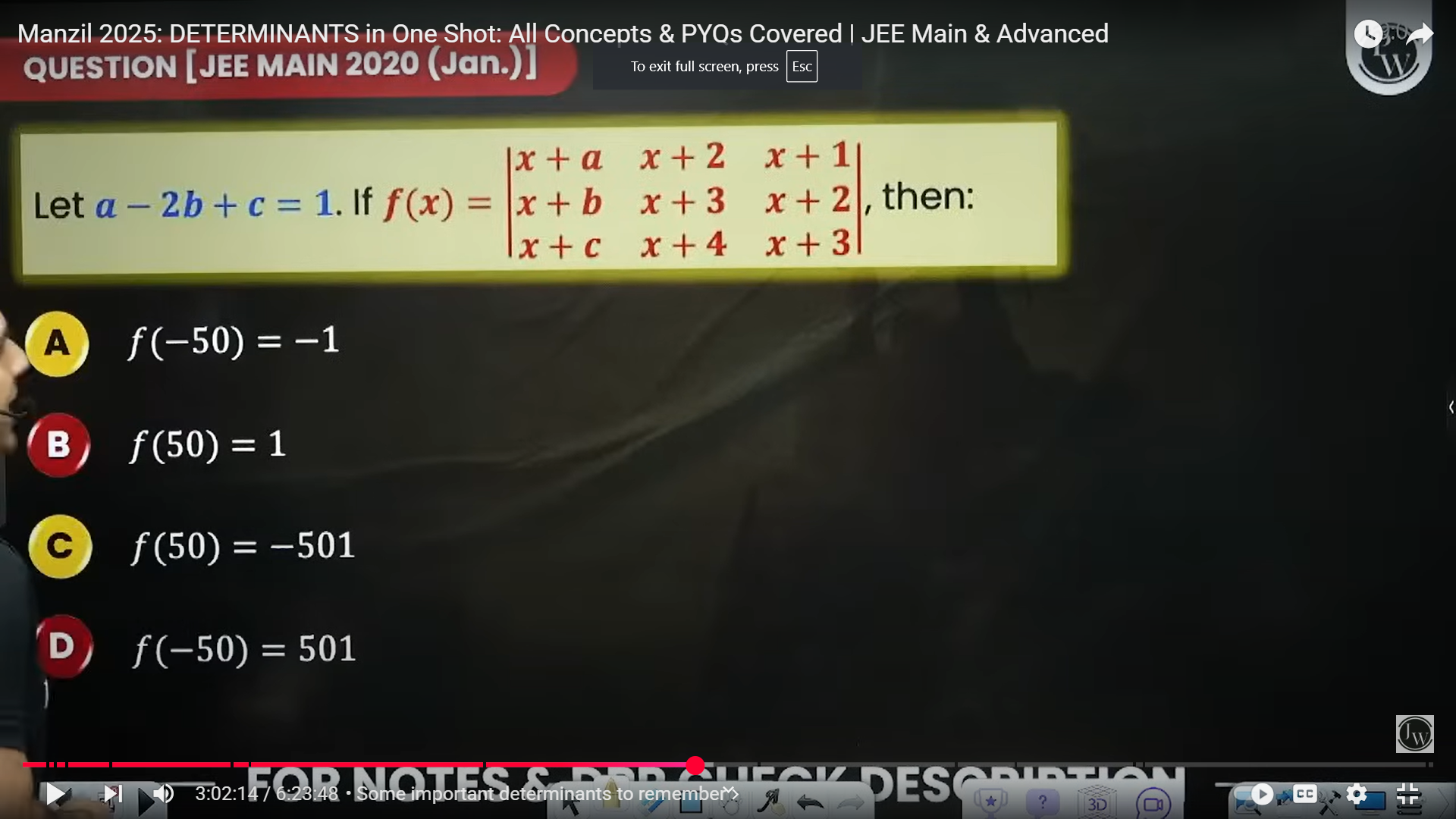 Let $a - 2b + c = 1$. If $f(x) = x+a x+2 | StudyX