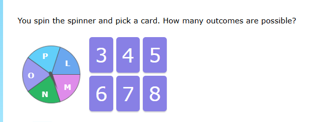 You spin the spinner and pick a card. How