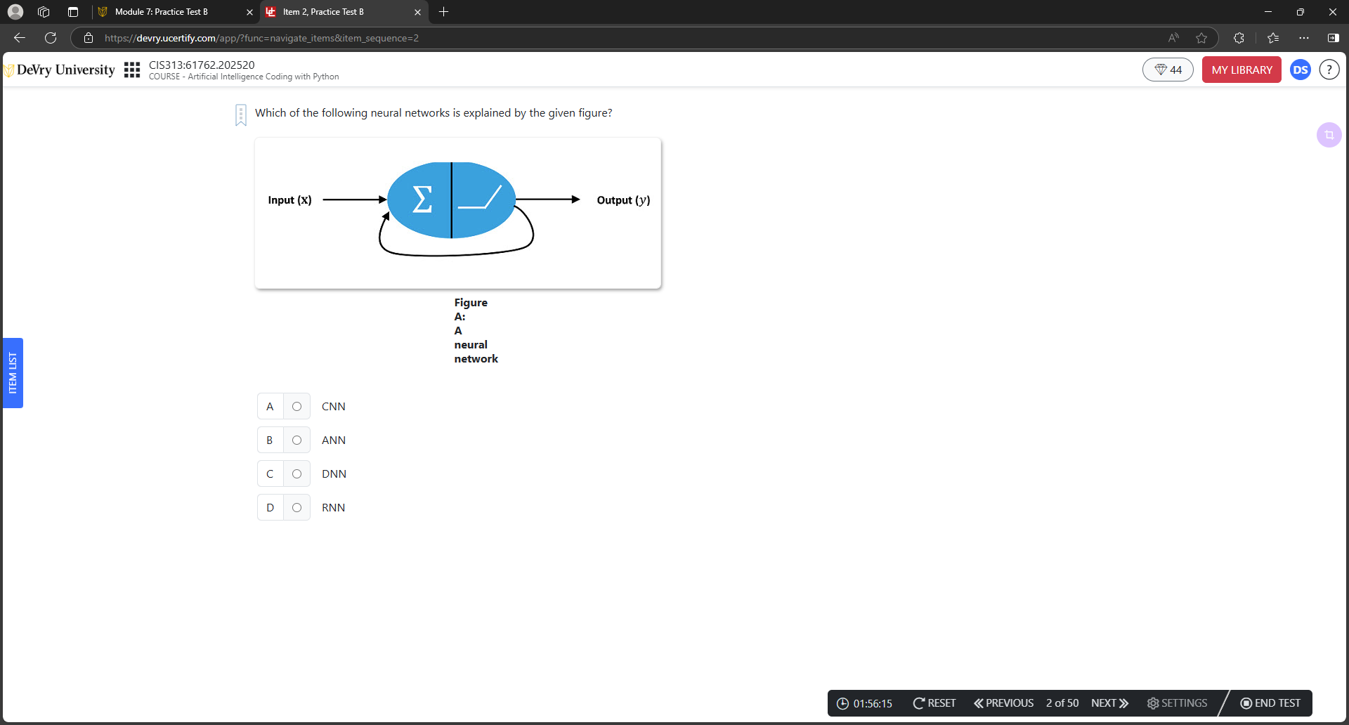 Which of the following neural networks is | StudyX