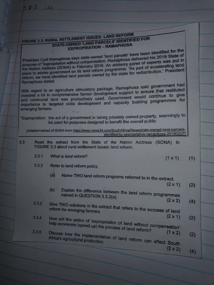 3.3 Read the extract from the State of the | StudyX