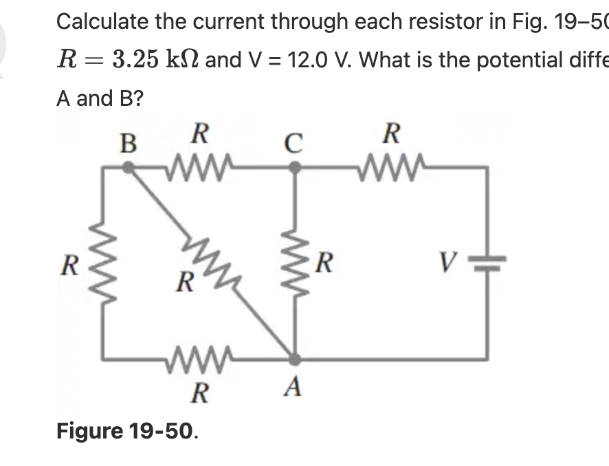 Calculate the current through each resistor | StudyX