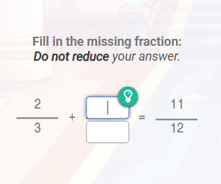 Fill in the missing fraction: Do not reduce | StudyX