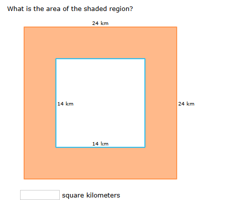 What is the area of the shaded region? The | StudyX