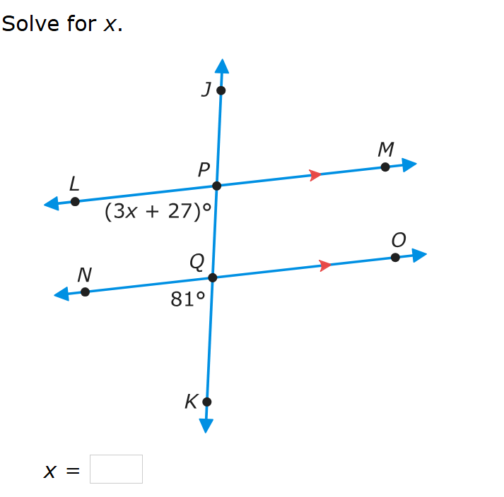 Solve for x: Parallel Lines and Angles | StudyX