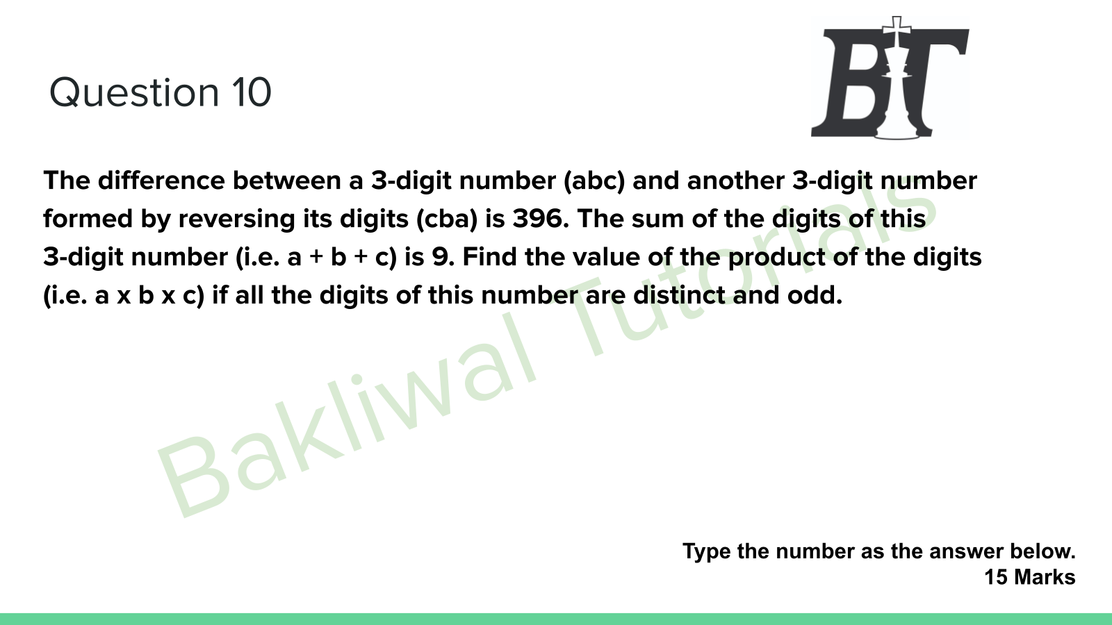 The difference between a 3-digit number | StudyX