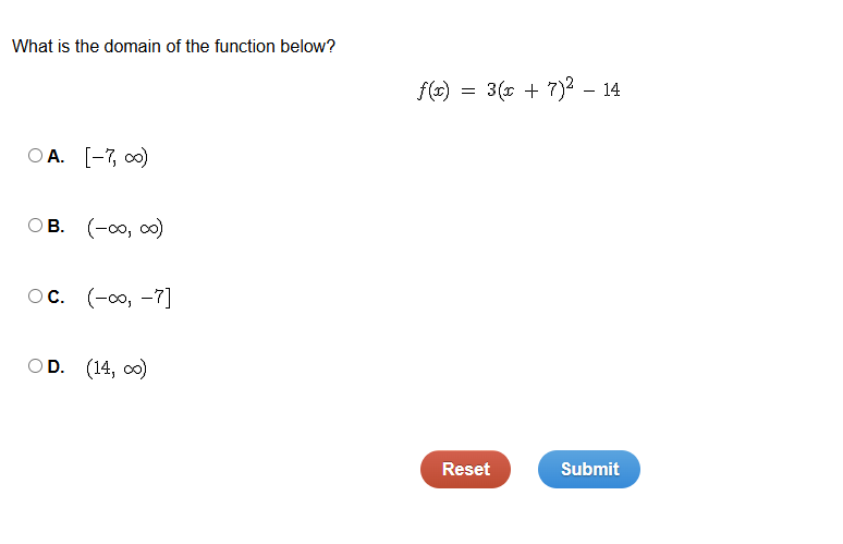 What is the domain of the function below? | StudyX