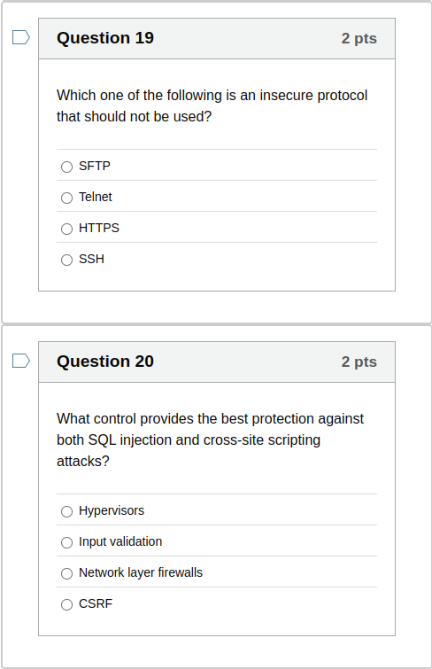 Question 19 Which one of the following is an | StudyX