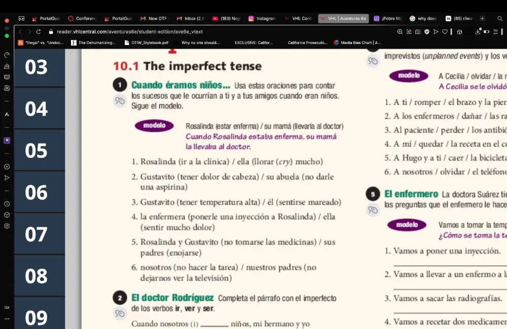 10.1 The imperfect tense 1 Cuando éramos | StudyX