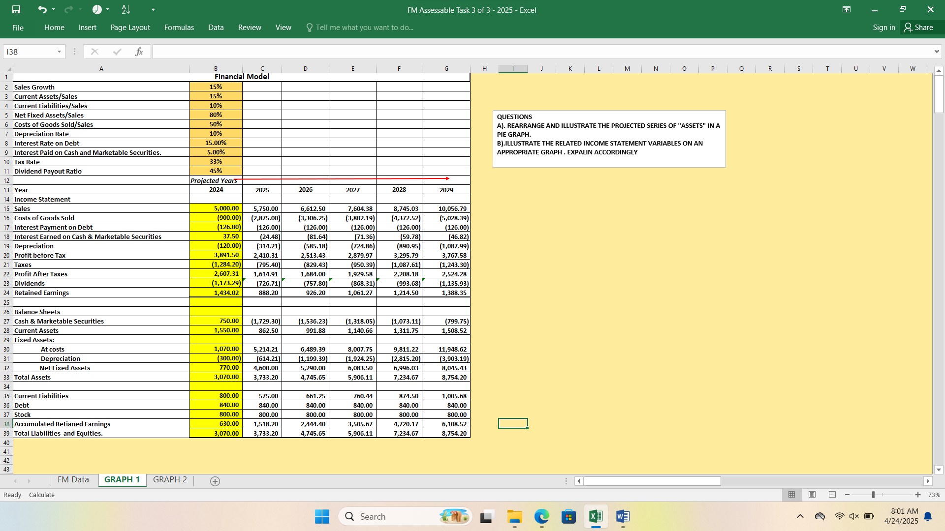 FM Assessable Task 3 of 3-2025-Excel 困 - | StudyX
