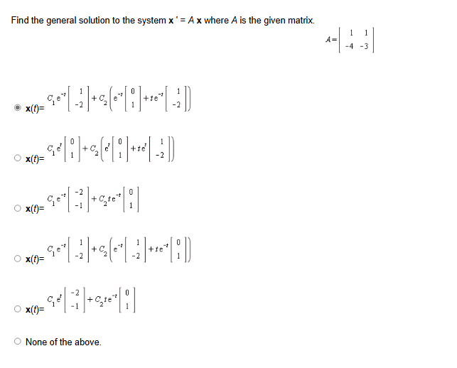 Find the general solution to the system $x' | StudyX