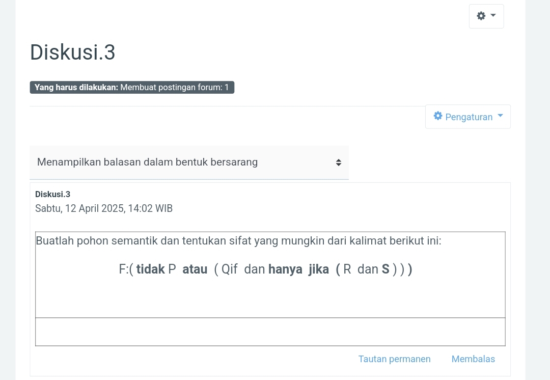 Buatlah pohon semantik dan tentukan sifat | StudyX