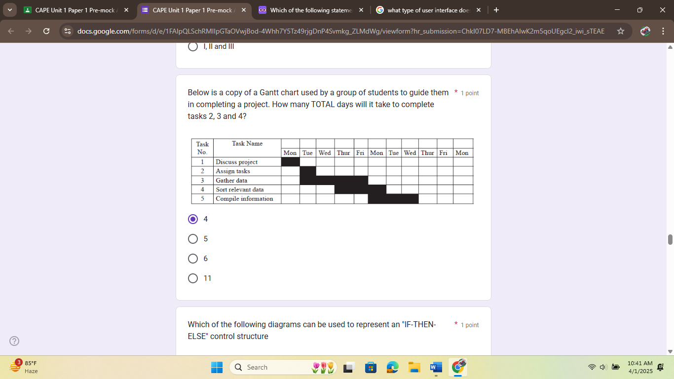 Below is a copy of a Gantt chart used by a | StudyX