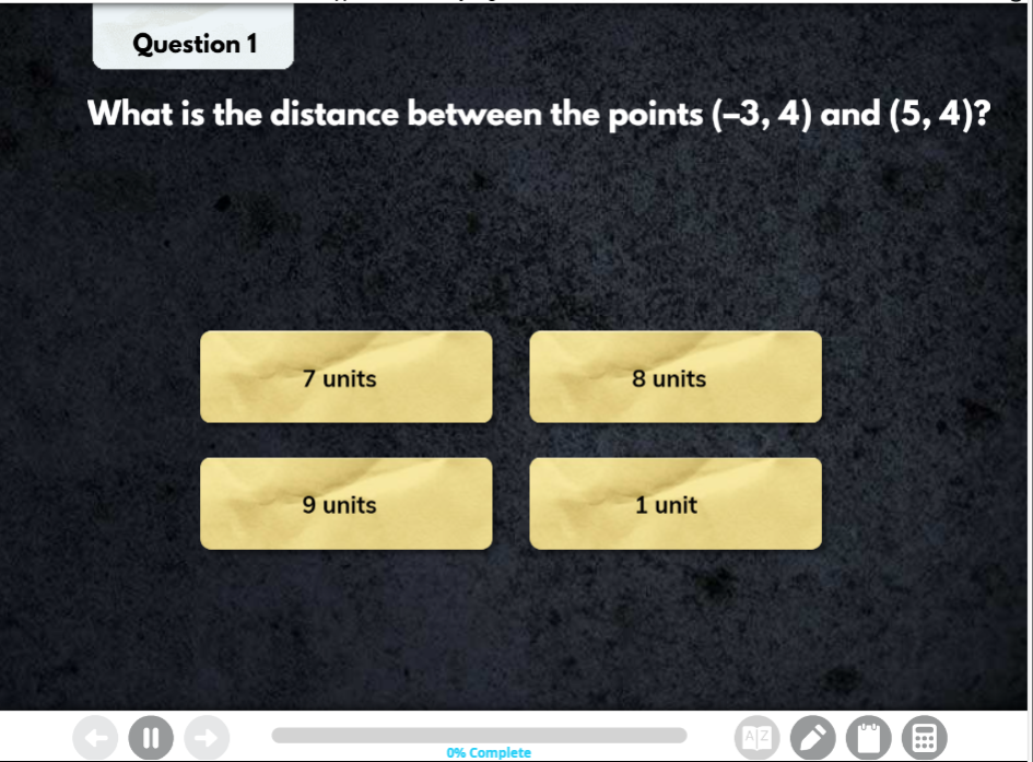 What is the distance between the points (-3, | StudyX