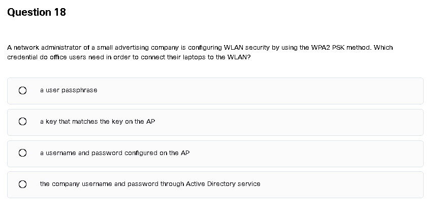 Question 18 A network administrator of a | StudyX