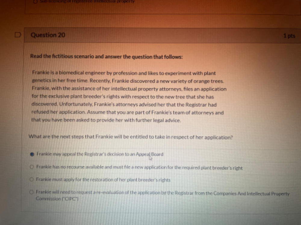 Read the fictitious scenario and answer the | StudyX