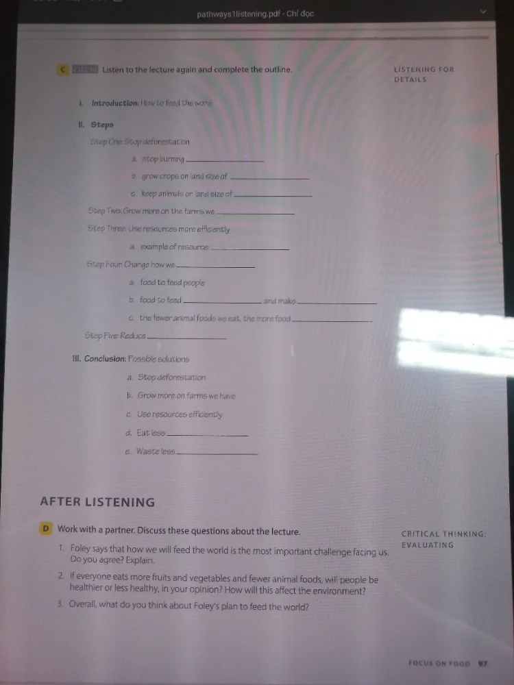 Listen to the lecture again and complete the | StudyX