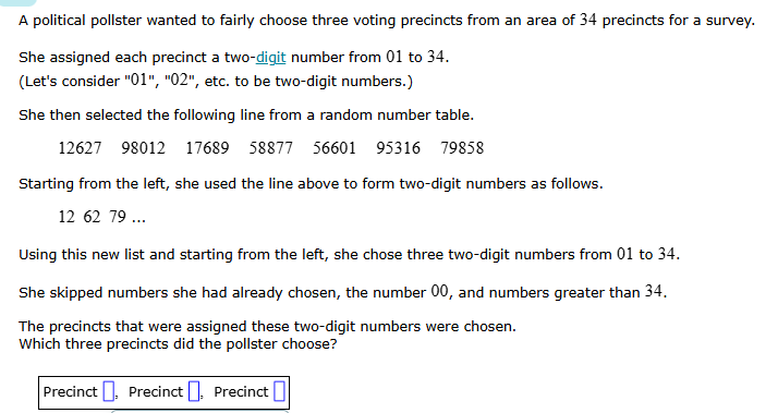 A political pollster wanted to fairly choose | StudyX